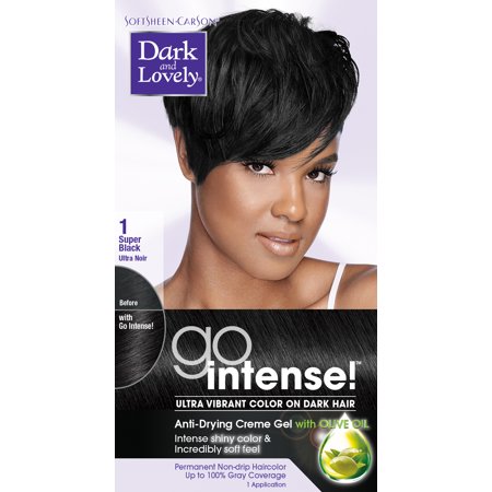 Dark & Lovely Go Intense Ultra Vibrant Permanent Hair Color, 1 Super B ...